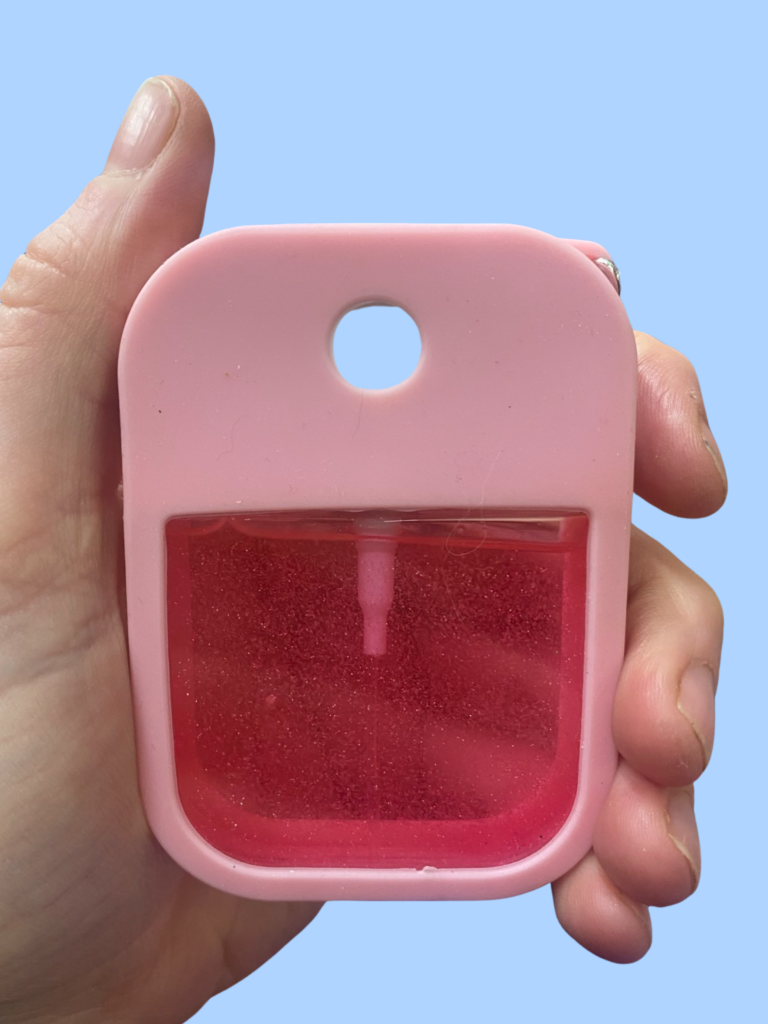 Pink Glitter Hand Sanitizer Spray - The Blooming Lavender